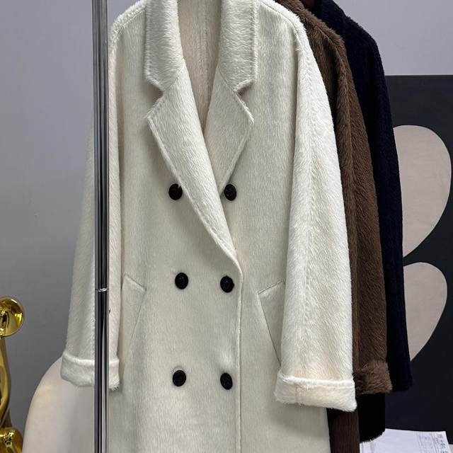 Peru Jinko Suli 101801 short alpaca long hair Albaka double-breasted ...