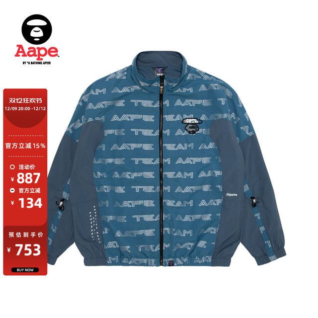 AAPE flagship store men's clothing autumn letters ape face badge ...