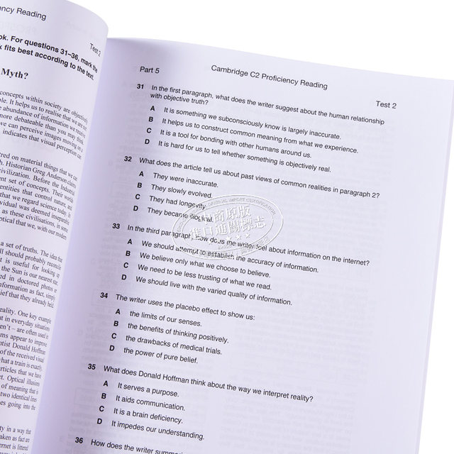 PROSPERITY CAMBRIDGE C2 CPE PROFICIENCY Reading Eight Practice Tests ...