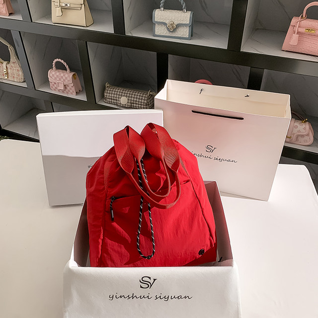 Big red backpack large capacity backpack waterproof multi-functional ...