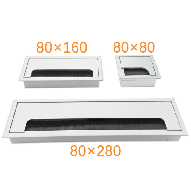 Desk aluminum alloy brush line box square wiring box conference table ...