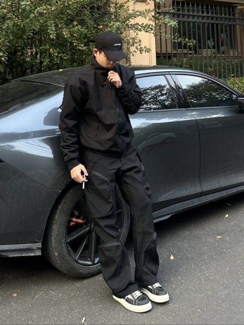 Tough guy stand-up collar pilot coach jacket men's spring and autumn ...