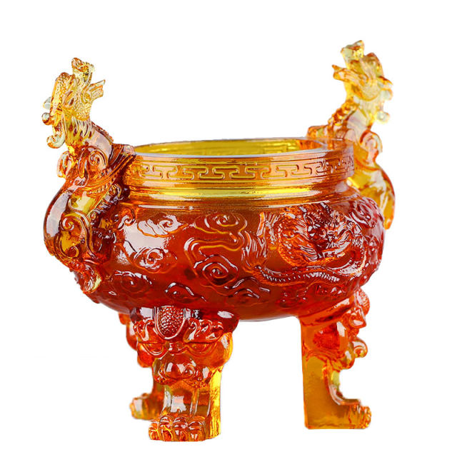 Liuli Shenglong Gift Gift Fragrant Furnace Dingsheng Qianqiu living ...