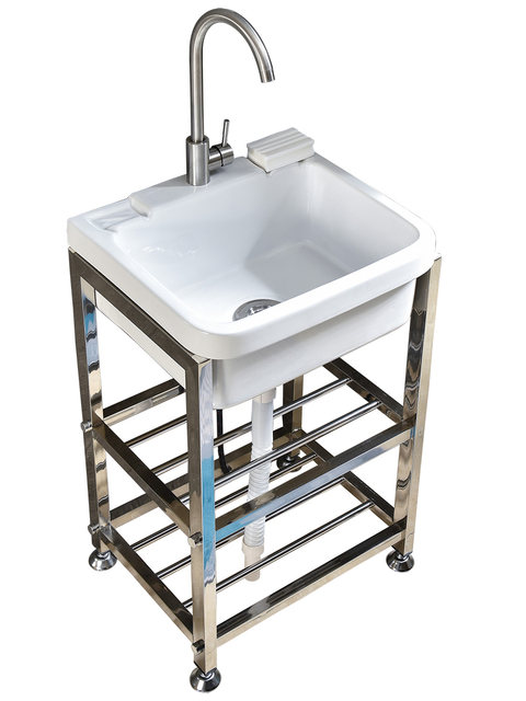Ceramic laundry pool balcony household wash basin integrated basin wash ...