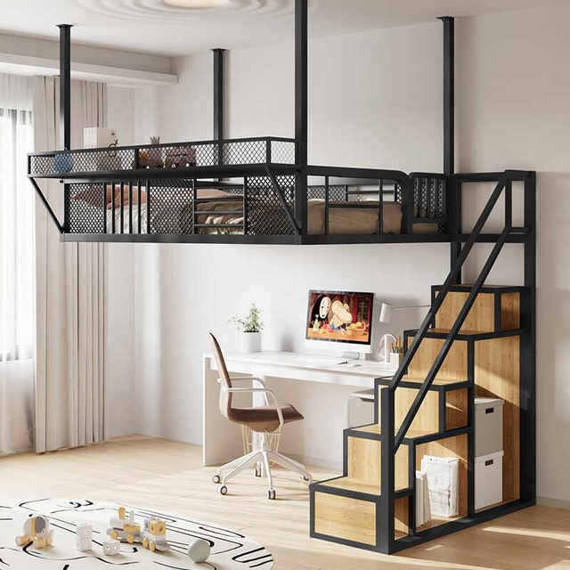 LOFT Iron Arts Evangian Gangxian Campling bed Apartment Suspending bed ...