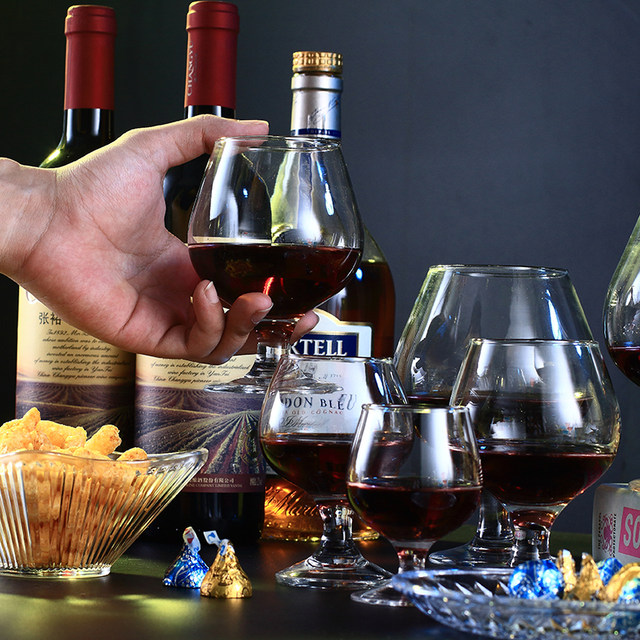 Glass wine glass set whiskey large small brandy cup tall red wine cup ...