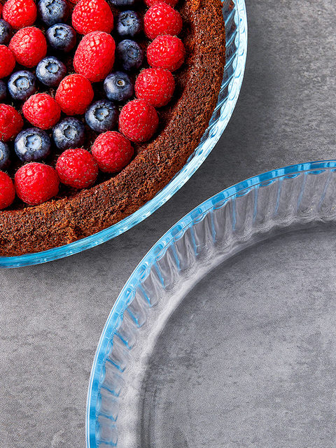 Fenex Food -grade tempered glass baking plate circular baking pizza ...