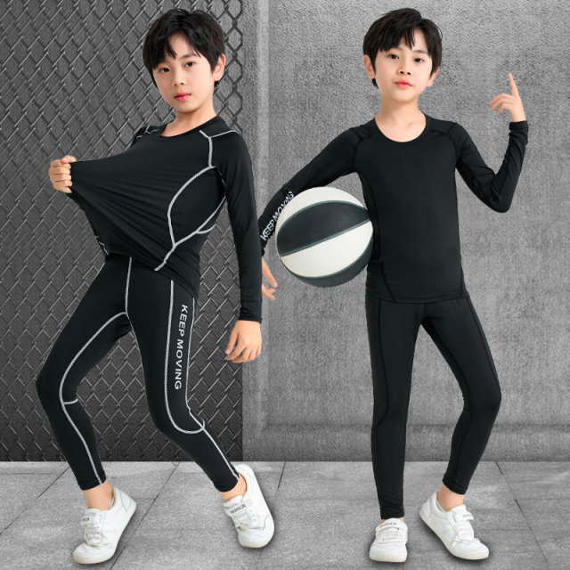 Children's basketball and football training clothes, girls' base suits ...