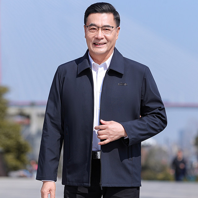 Spring and Autumn Dad Jackets Men's Autumn Jackets Men's Middle-aged ...
