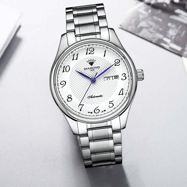 Shanghai Diamond Watch Men's Automatic Mechanical Simple Translucent ...