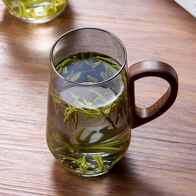 Green Tea Cup Personal Cup Office Tea Cup Glass Cup Flower Cup Bringing ...