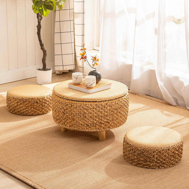 Rattan internet celebrity bay window table small coffee table mini tea ...