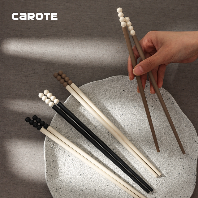 Carrot alloy chopsticks for household use high-end high-value jelly ...