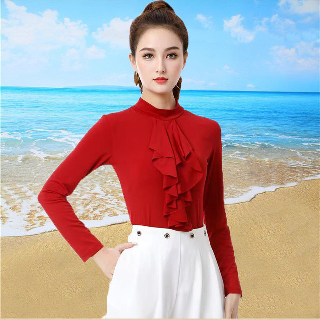 Yang Bubu Sailor Dance Costume Women's Summer Round Neck Wave Shirt ...