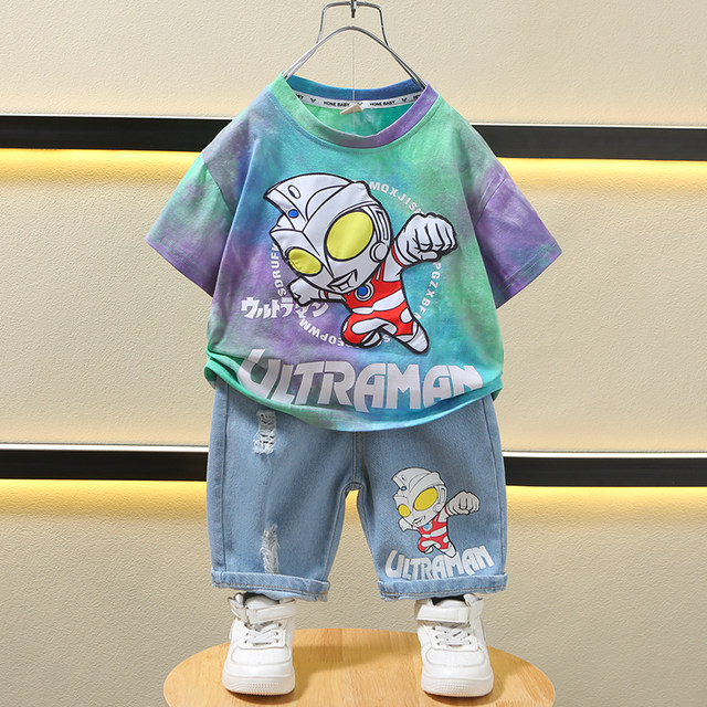 Ultraman Clothes Boys Summer Suit Set 2025 New Children's Clothes Baby ...