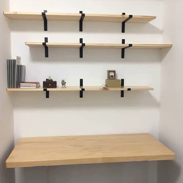 Log wall storage rack, one-piece partition, solid wood wall bookshelves ...