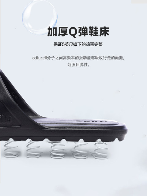 ccilu green slippers for men and women indoor home slippers for bathing non-slip soft bottom Q ...