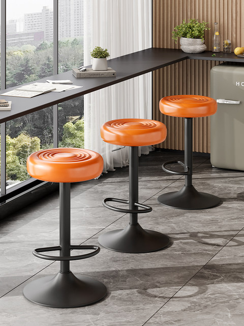 Bar chair lifting chair round stool Household modern minimalist bar ...
