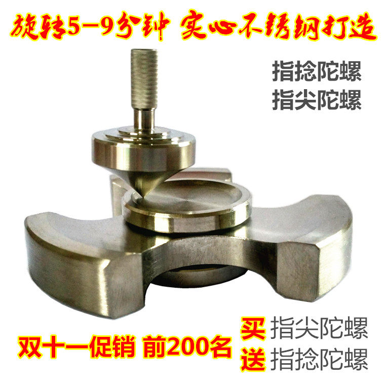 Stainless Steel Finger Gyroscope EDC Toy - Mayan Fingerprint Twist