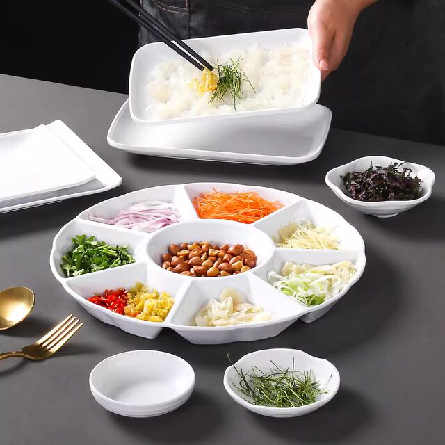 Qige Yusheng Special Plate Catering Divided Multi-Grid Brine Platter ...