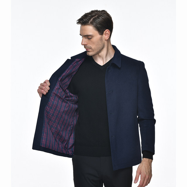 Augusto wool woolen jacket men's autumn and winter new product middle ...