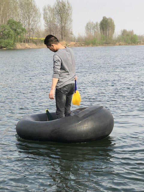 New Fishing Boat Thickeneded Butyl Rubber Inner Tube Boat under Net ...