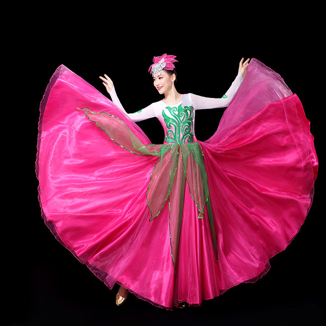 Female new atmospheric opening dance dance big skirt performance ...