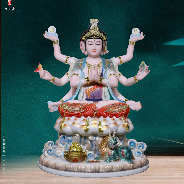 The white marble Doumu Yuanjun statue of the common people in the Han ...