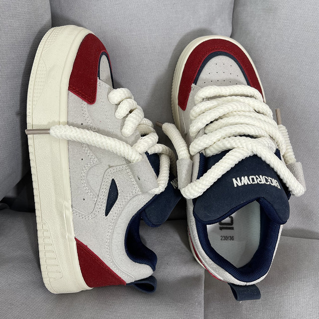 National trend shoes for men ins niche original American retro thick ...