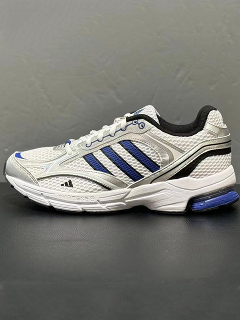 Adidas men's and women's shoes new breathable sports shoes mesh silver ...