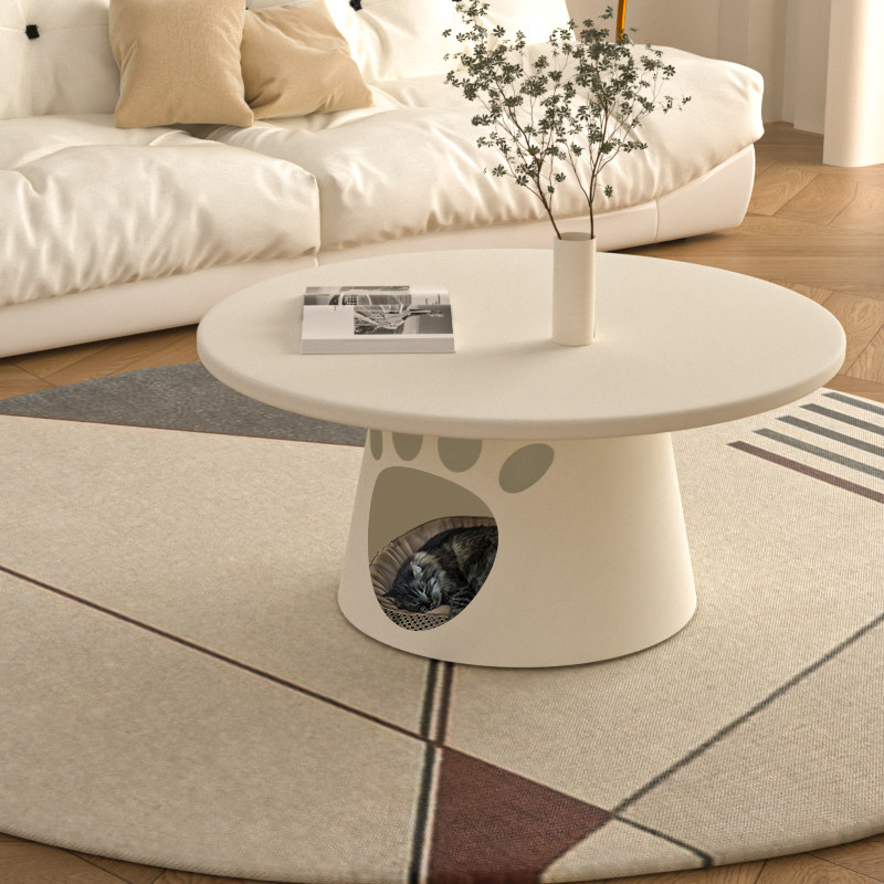 Modern cream style cat nest coffee table living room home small ...