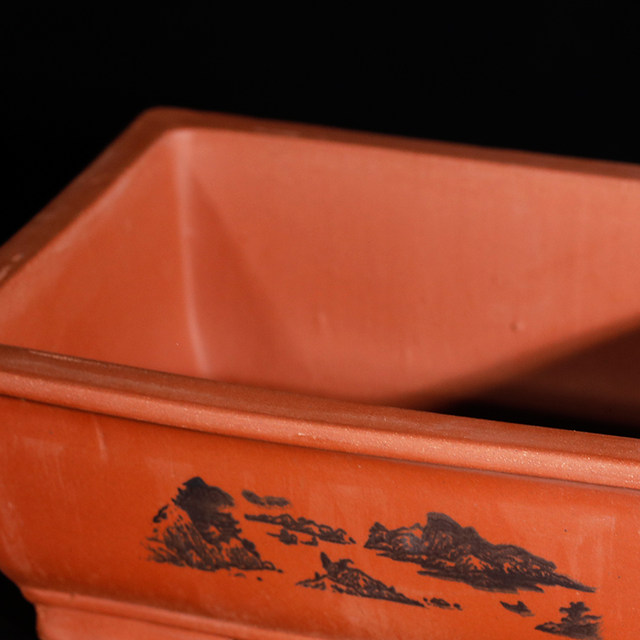 Purple sand flower pot large diameter rectangular flower pot over 40 ...