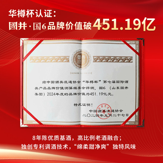 Baijiu 52 -degree Guojing Guojing 6_480ml Guojing fragrant business wine banquet please give ...