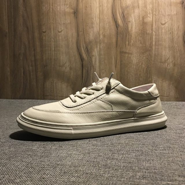 European station men's shoes 2023 spring new top layer cowhide white ...