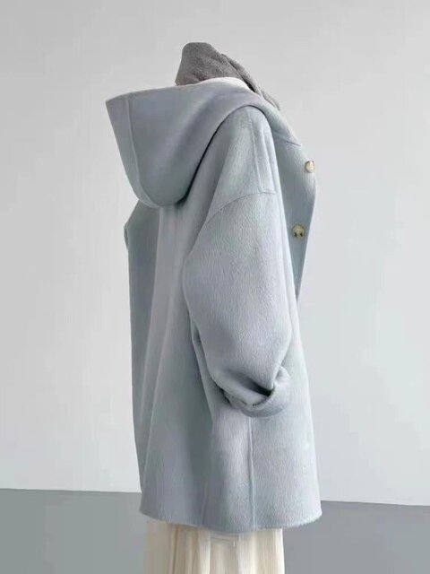 Plus Size Extra Large 150kg Woolen Coat for Women, Autumn and Winter ...