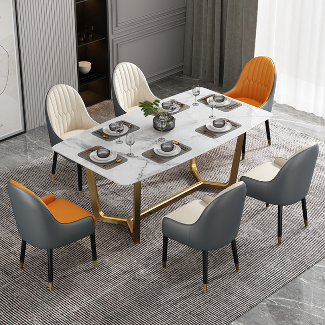 Solid wood Nordic dining chair home leather Italian restaurant hotel ...