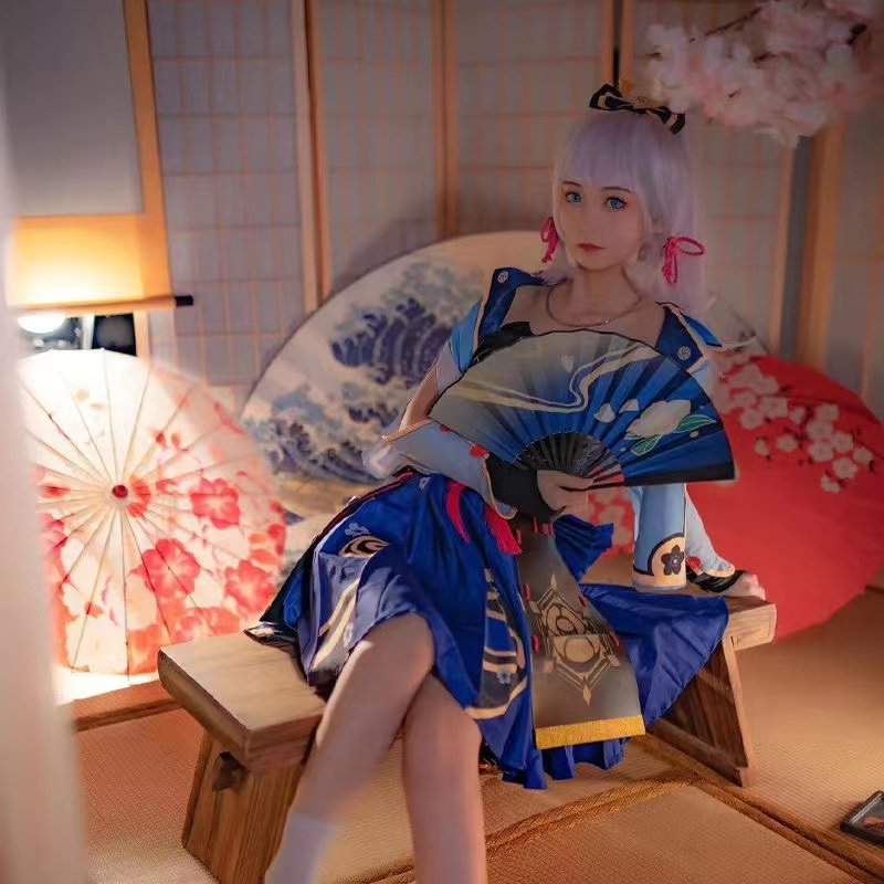 Yuanshen Shenli Ayahua Cos Fan Printing Silk Cloth Folding Fan ...