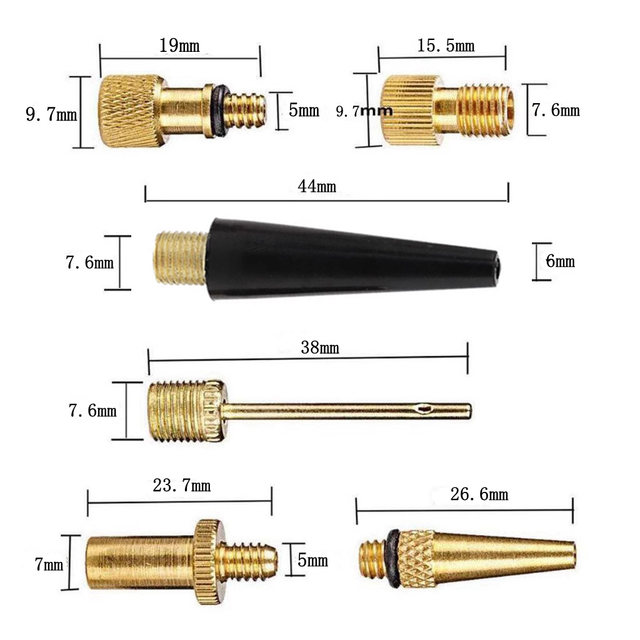 Basketball stainless steel metal air needle football inflatable mouth ...