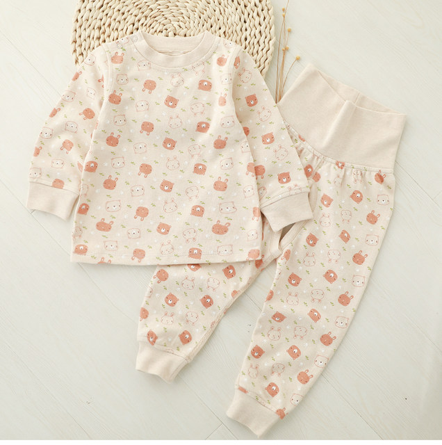 Natural colored cotton baby spring clothes new baby pure cotton cartoon ...