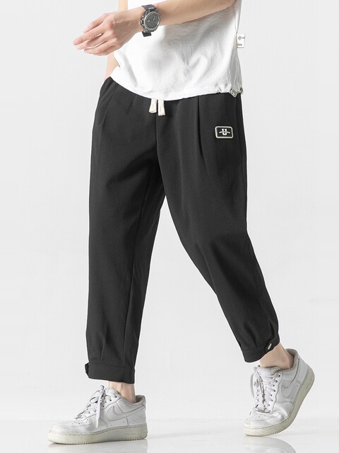 Mulinsen Fashion Casual Pants Men's Cropped Pants Light Luxury Small ...