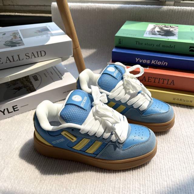 Hulan yellow color-blocked bread shoes for women ins Korean style ...