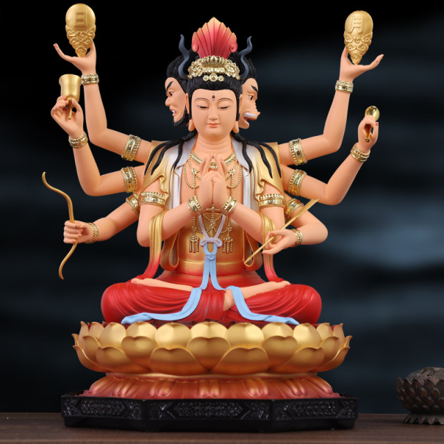 Buddhist temple temple sand gold Doumu Yuanjun home worship statue ...