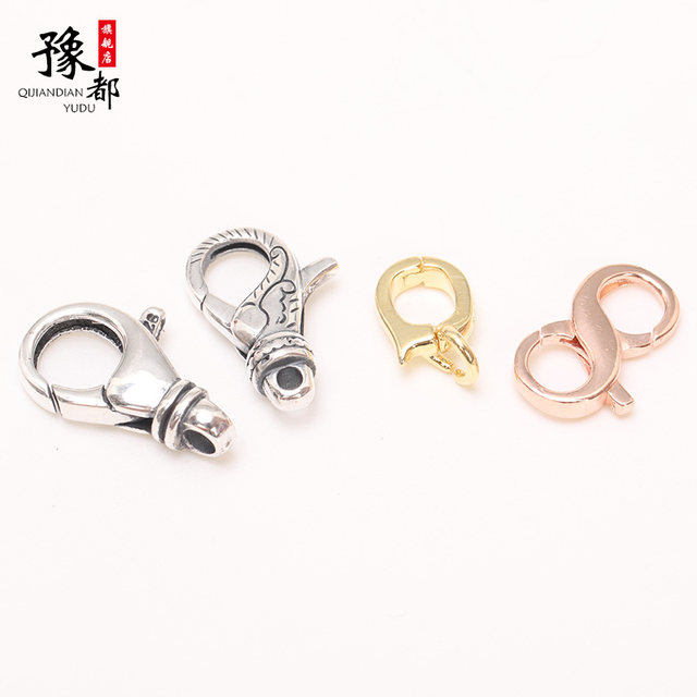 s925 silver buckle necklace buckle diy lobster buckle bracelet buckle ...