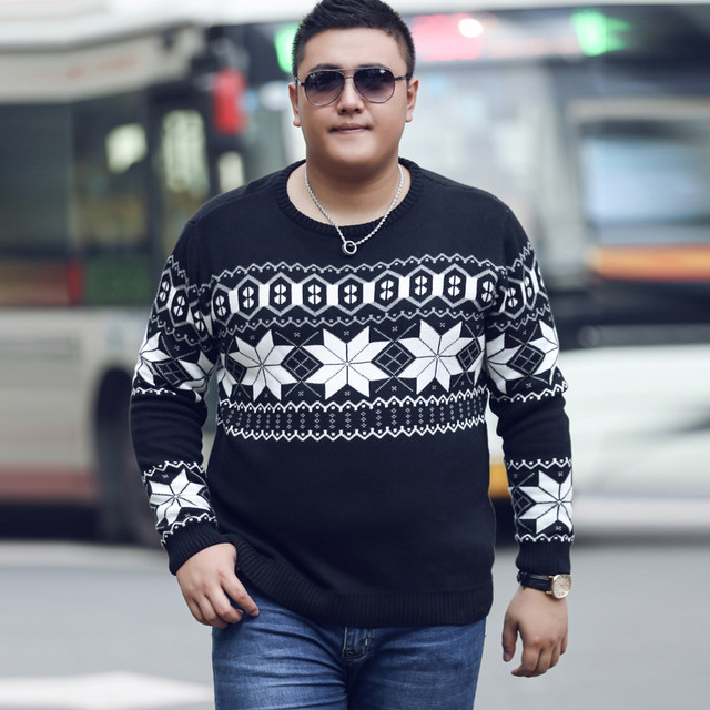 Autumn and winter trendy brand large size men's clothing fat man loose ...
