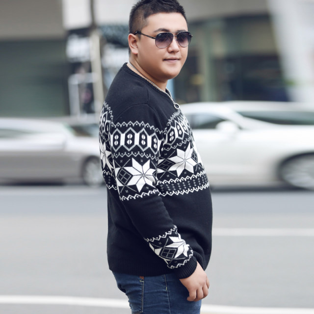 Autumn and winter trendy brand large size men's clothing fat man loose ...