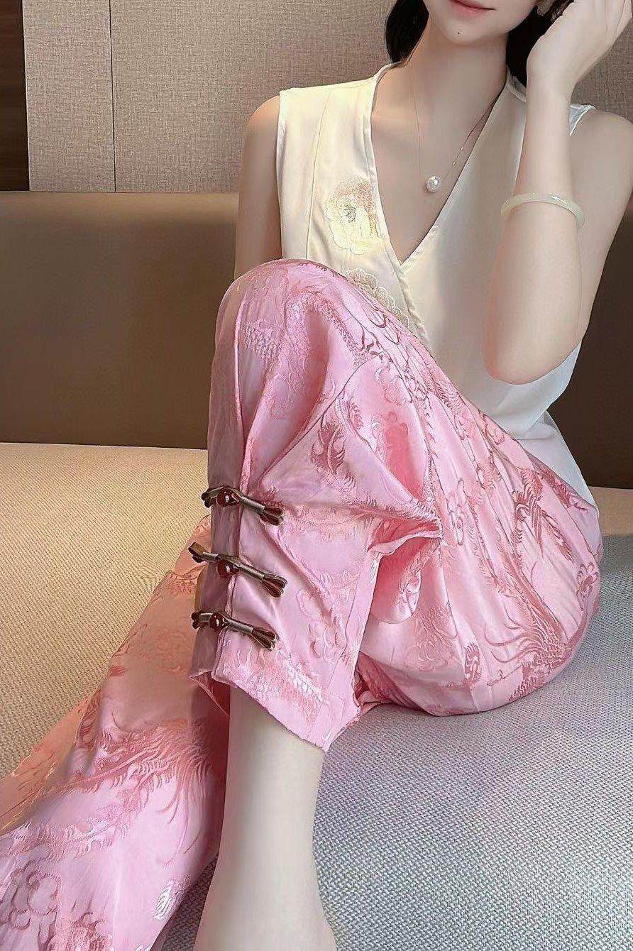 Senior sense of fashion Chinese style casual pants summer thin design ...