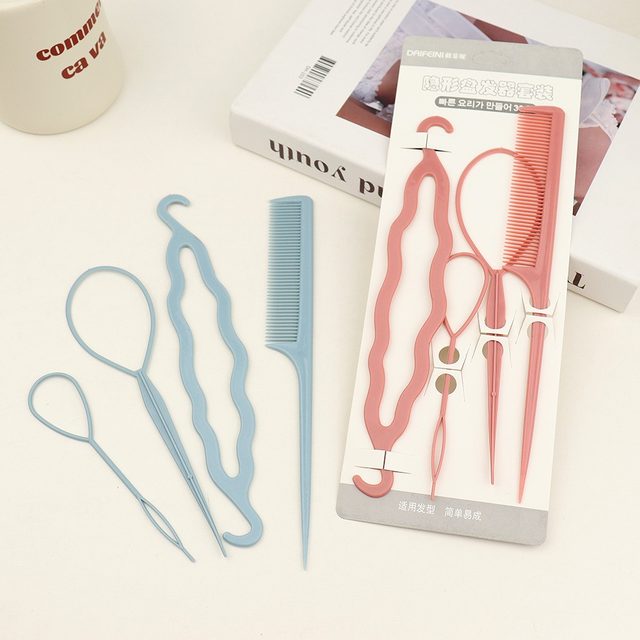 Children's hair tie-up hair wearer pull out set tied comb hair ball ...