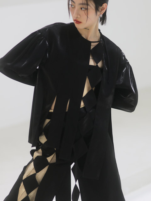 JNYLON independent designer brand versatile hollow splicing geometric ...