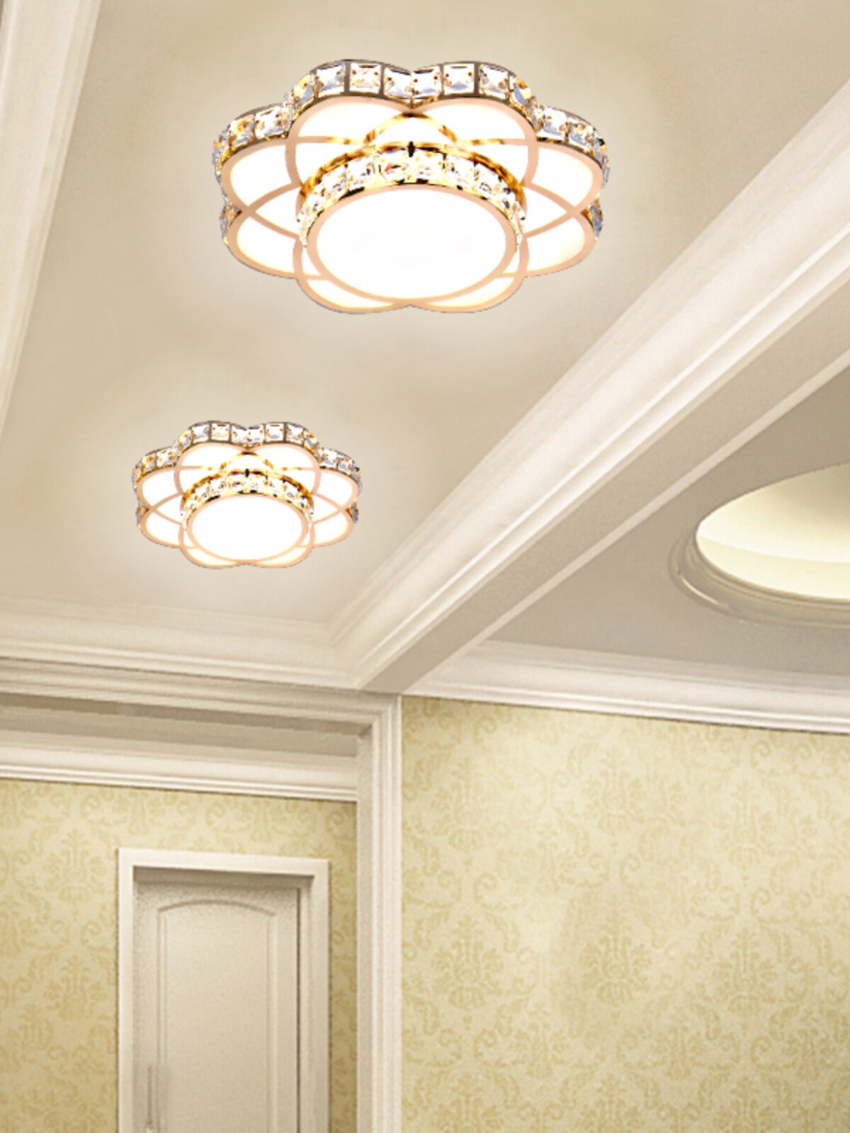 Yihao Crystal Ceiling Light - Nordic Style Aisle & Hallway Lighting