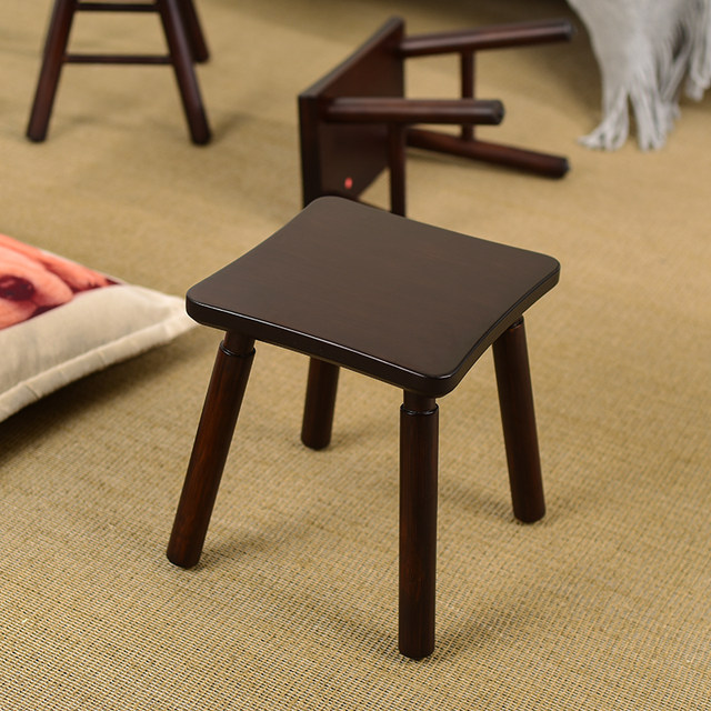 Solid wood small stool, home living room low stool, simple small square ...